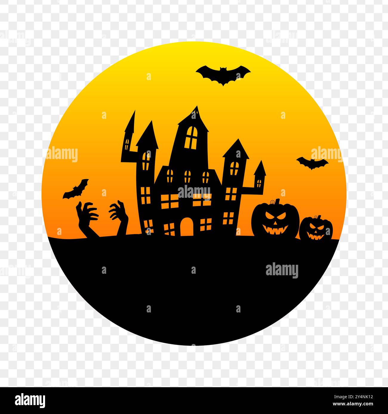Ghost on background bats Stock Vector Images - Alamy