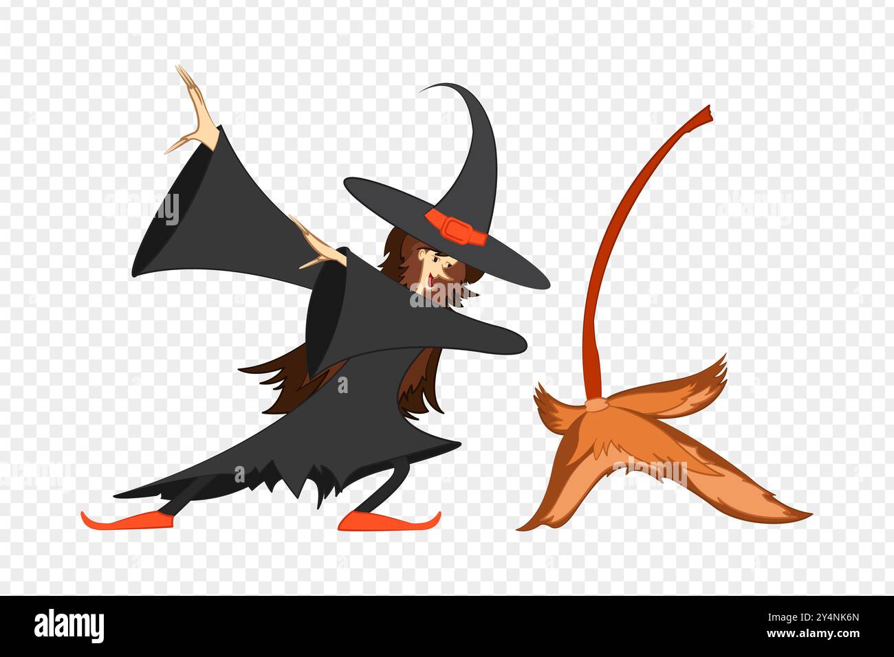 Funny witch broom Stock Vector Images - Alamy
