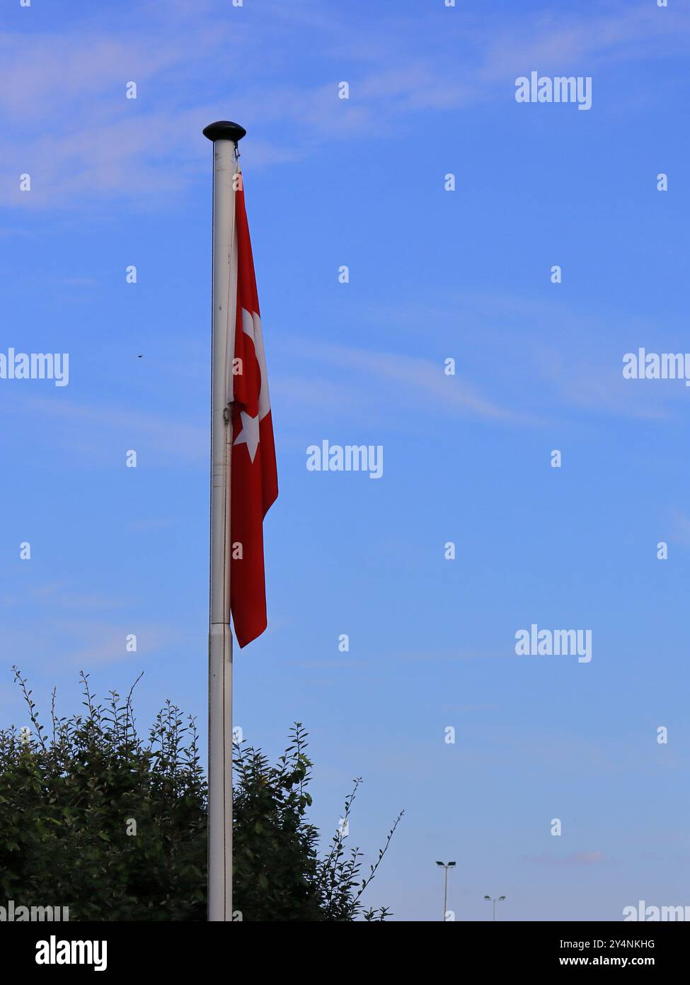 Gosport, Hampshire, England. 13 September 2024. Flagpole bearing the ...