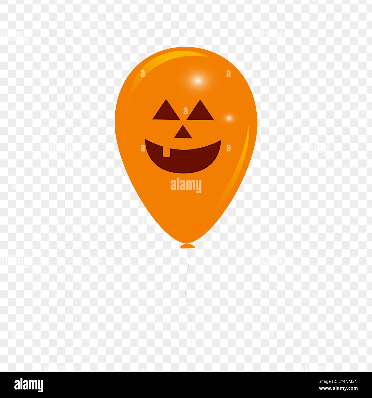 Vector illustration of Balloon with scary facial expression on ...