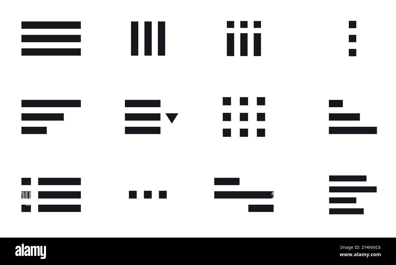 Hamburger simple vector icon Cut Out Stock Images & Pictures - Alamy