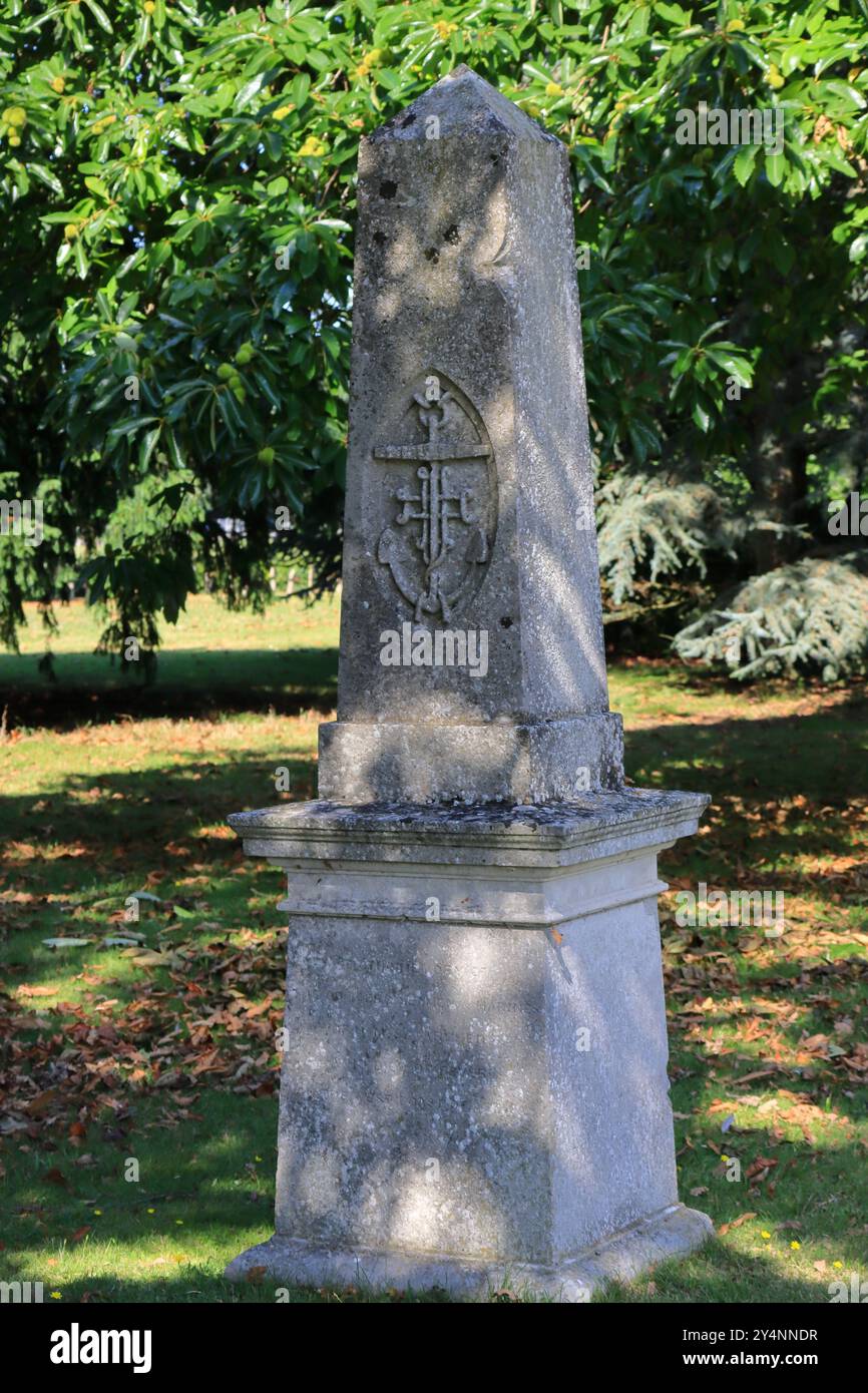 Gosport, Hampshire, England. 13 September 2024. A column memorial stone ...
