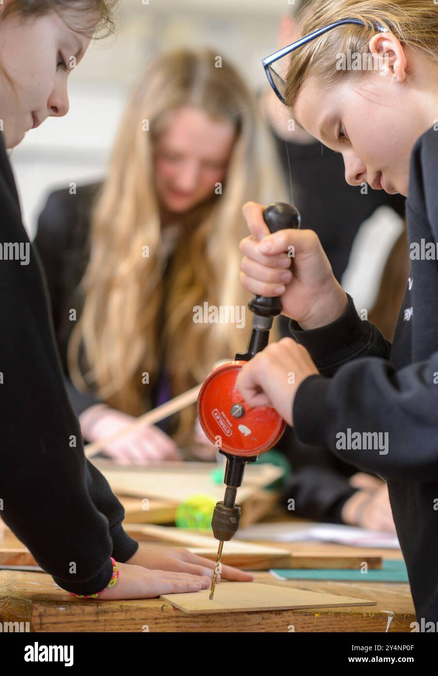 A Design and Technology class at at a girls' school, UK Stock Photo - Alamy