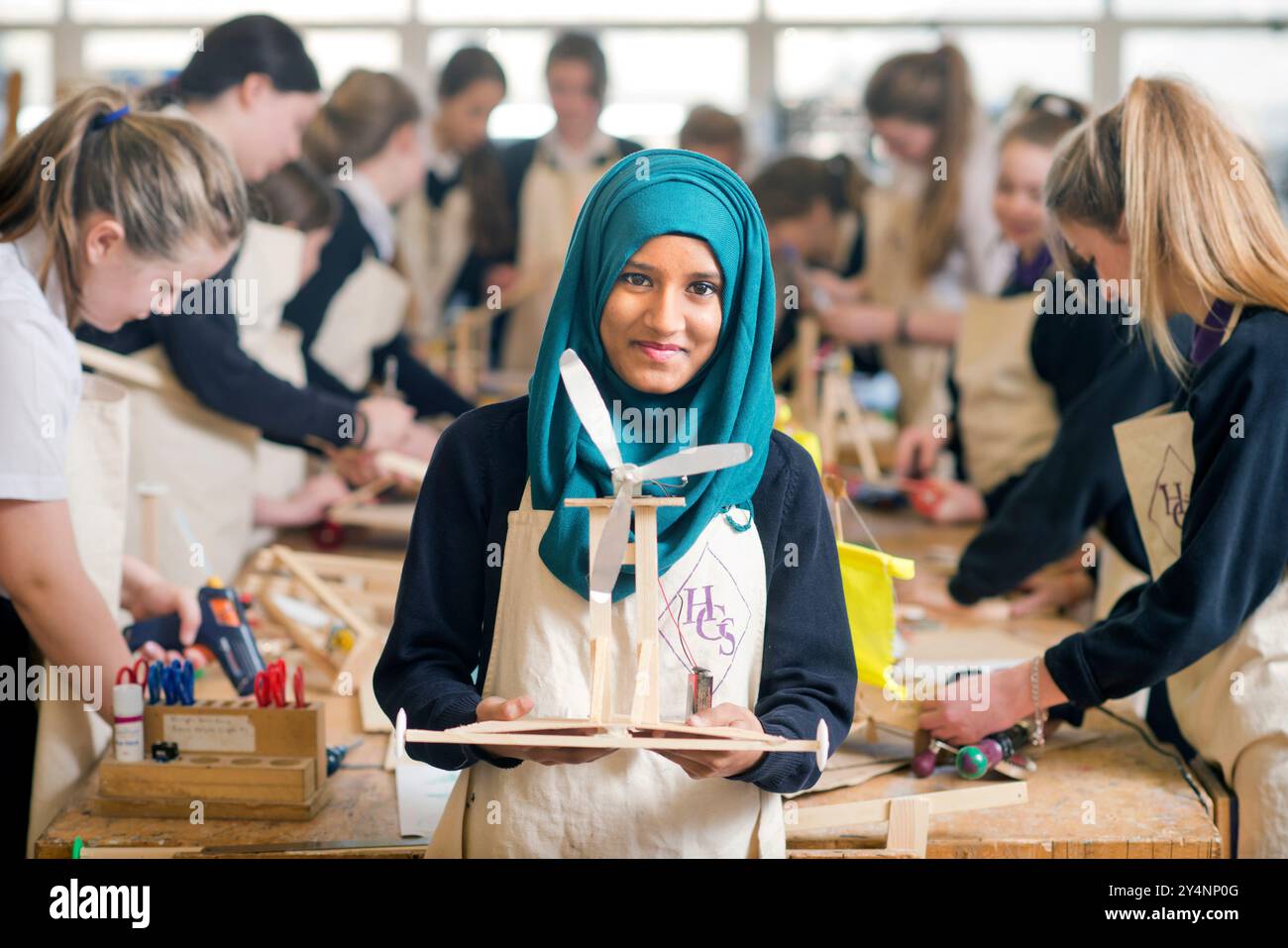 A Design and Technology class at a girls' school, UK Stock Photo - Alamy