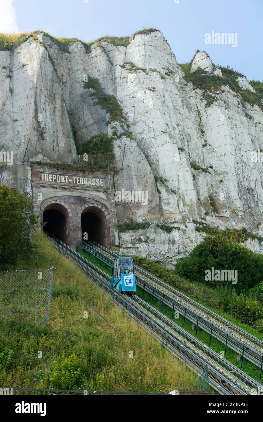 The funicular at Le Tréport, Normandy, France Stock Photo - Alamy