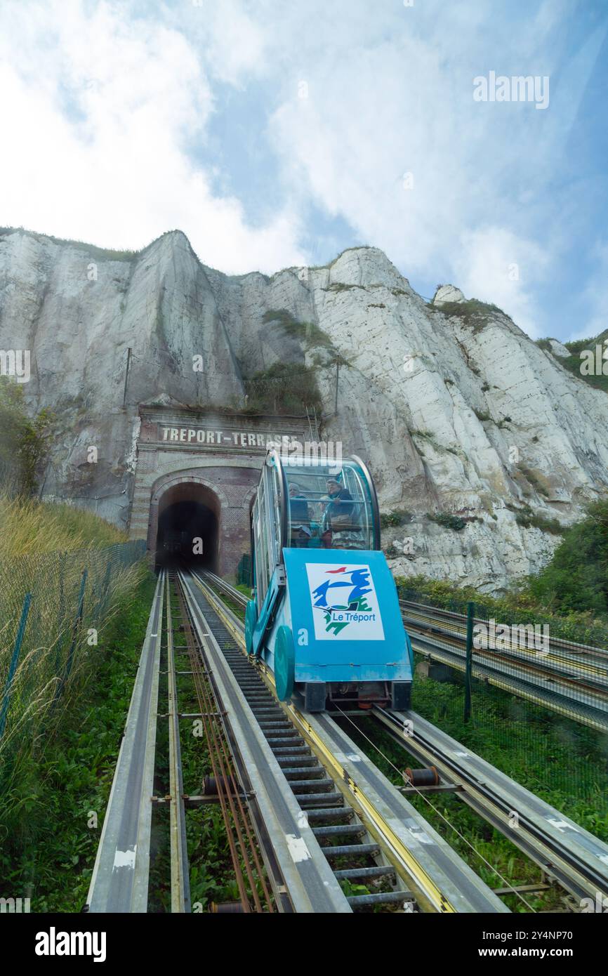 The funicular at Le Tréport, Normandy, France Stock Photo - Alamy