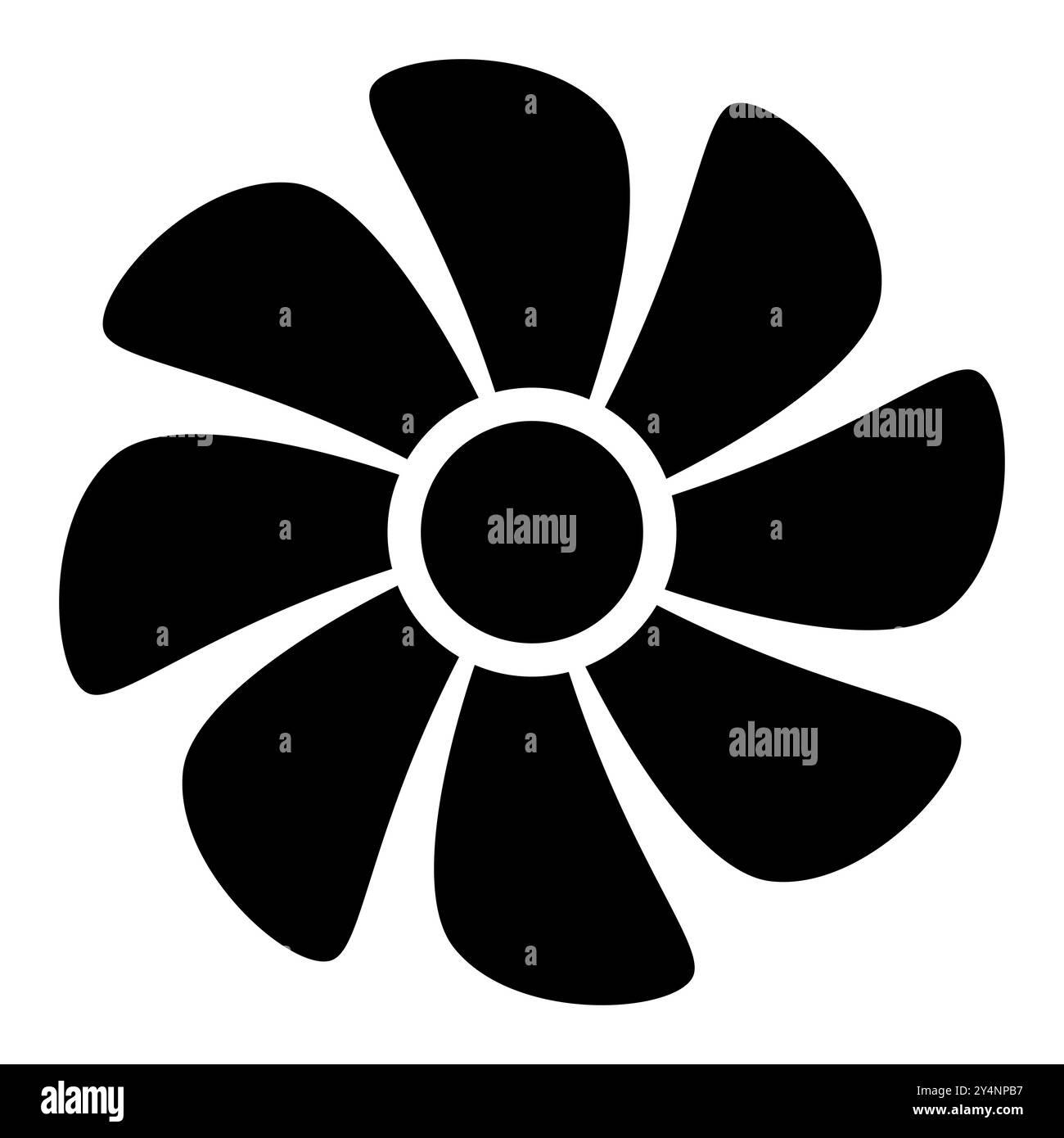 fan silhouette shape, air conditioner and ventilation icon symbol ...