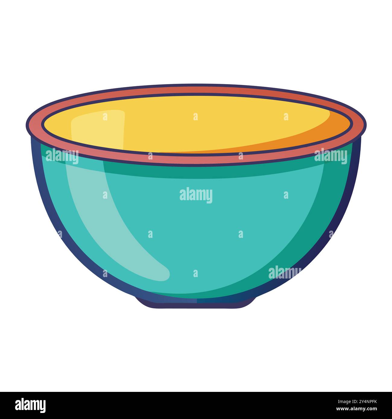 Vector illustration of a minimalistic mixing bowl Stock Vector Image ...