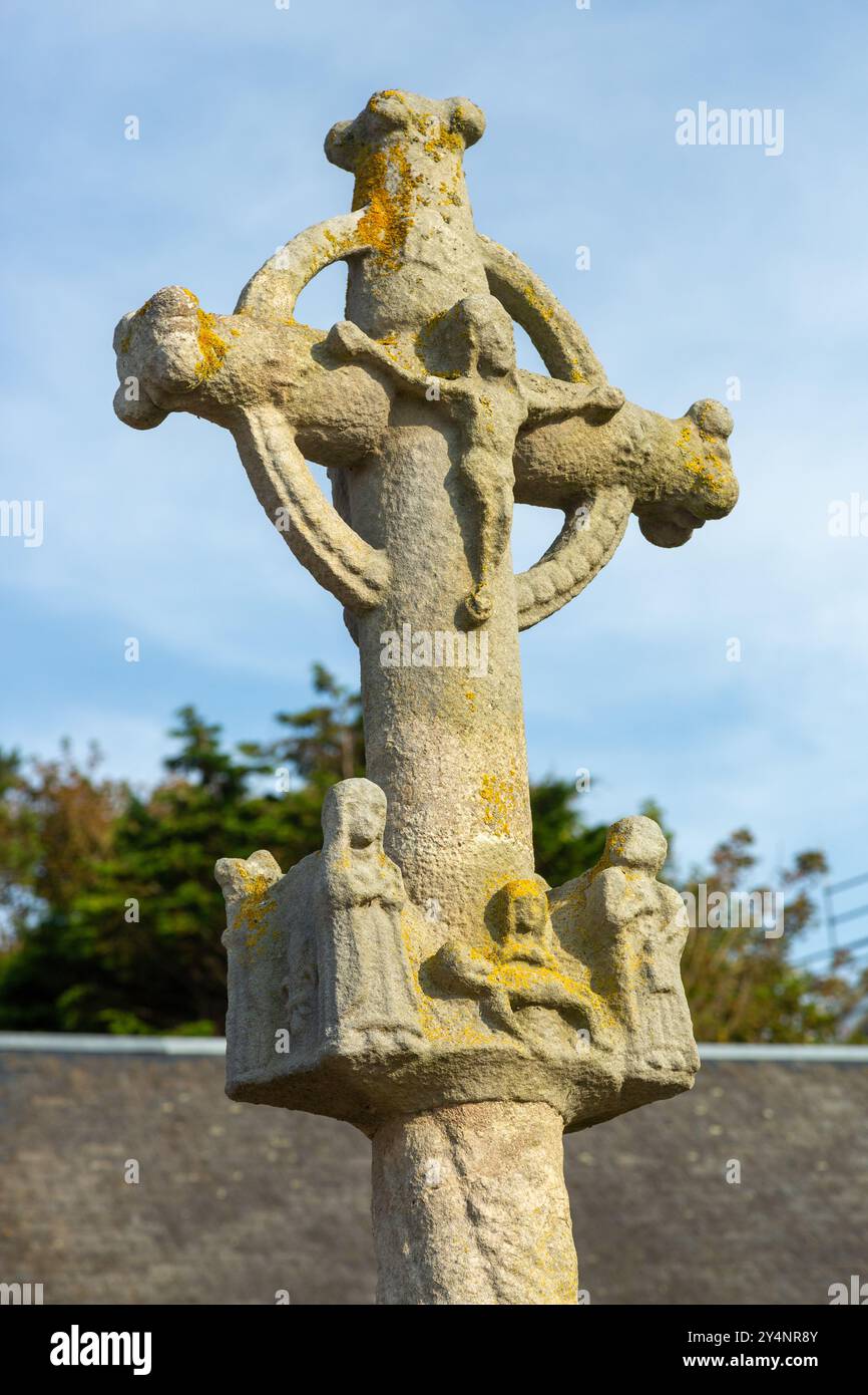 Hosanna cross in the 16th century ruins of Saint Nicolas church, Veules ...
