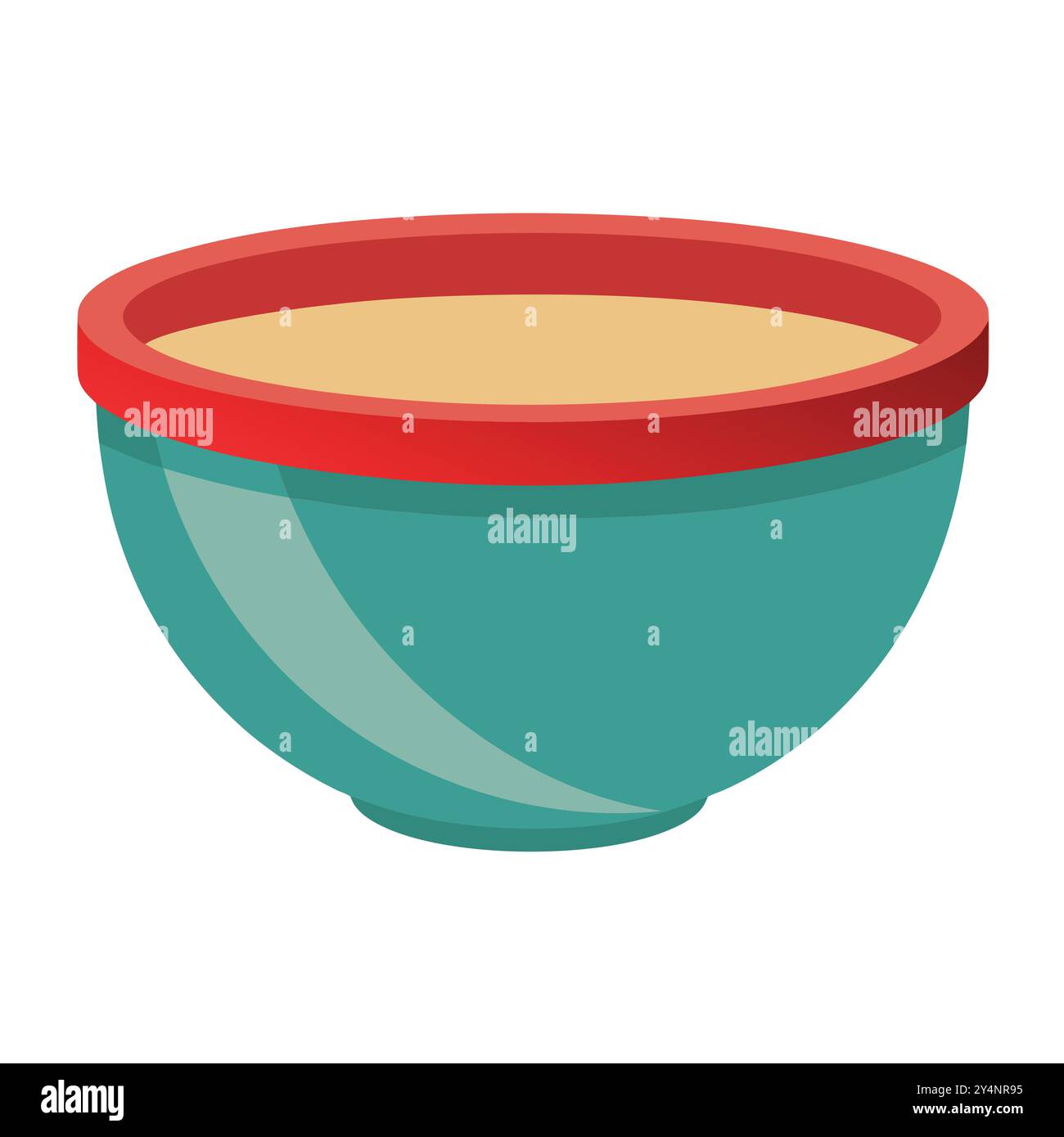 Vector illustration of a minimalistic mixing bowl Stock Vector Image ...
