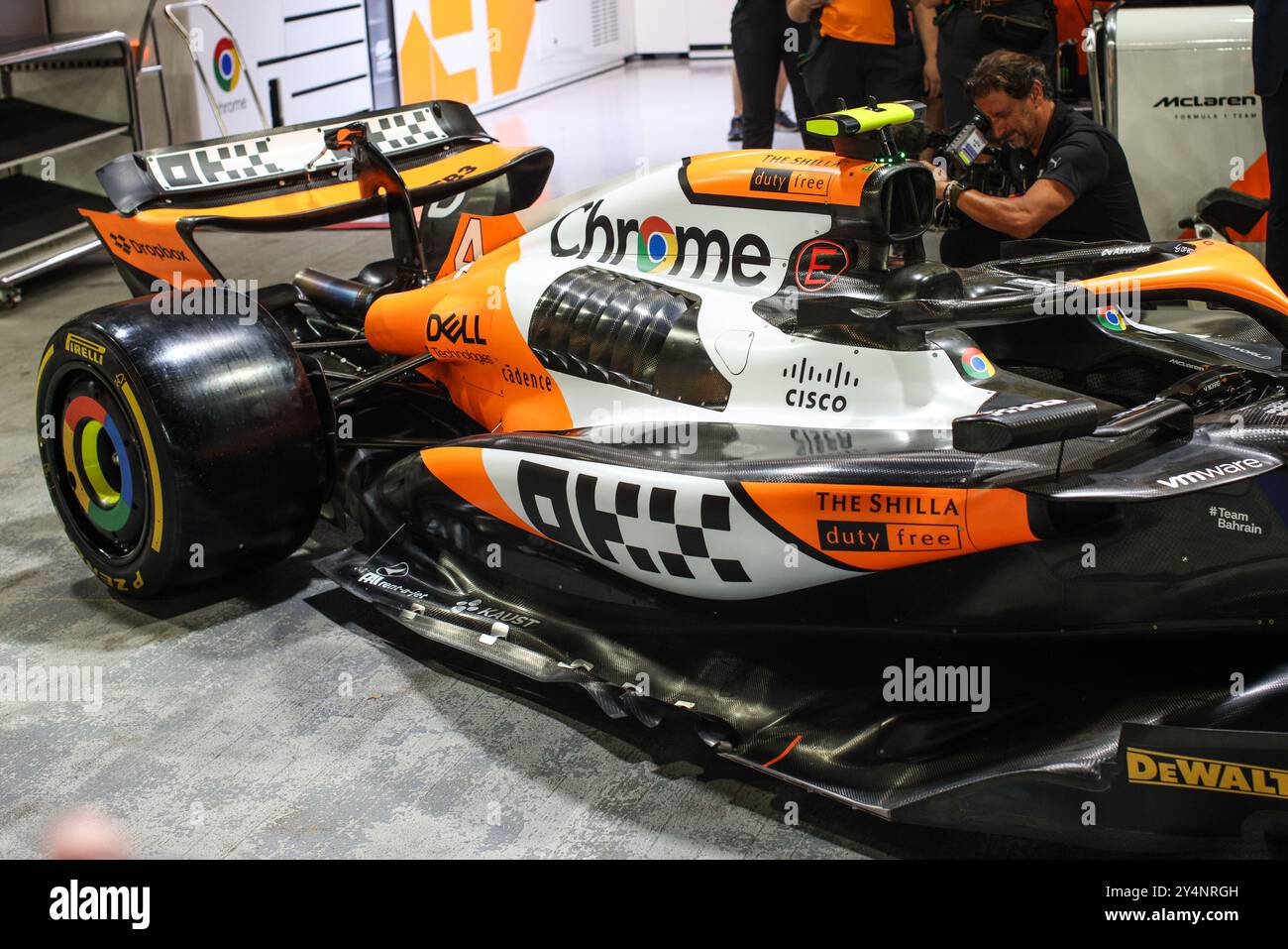 McLaren F1 Team special livery OKX partnership during the Formula 1 Singapore Grand Prix 2024 ...