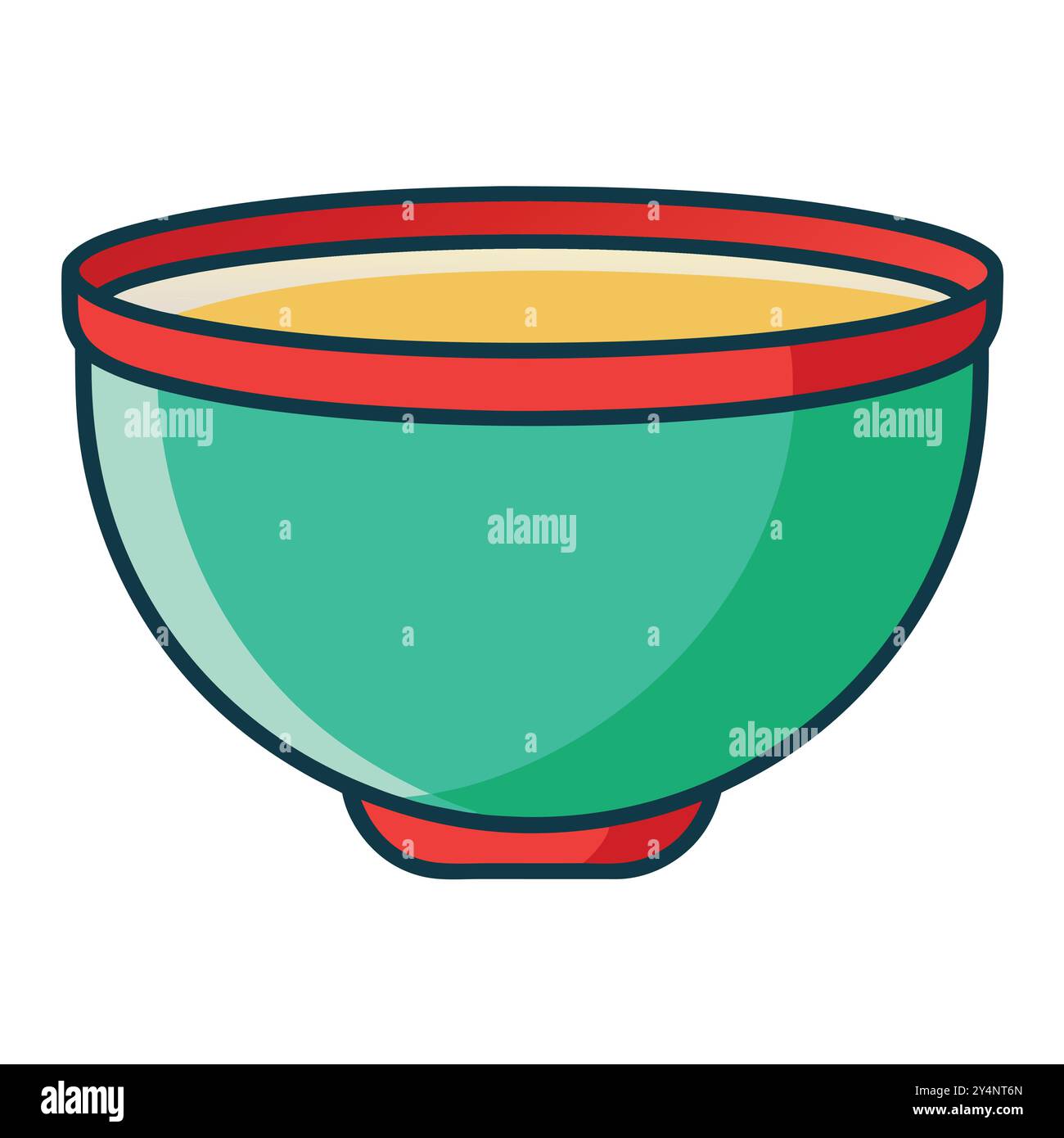 Vector illustration of a minimalistic mixing bowl Stock Vector Image ...