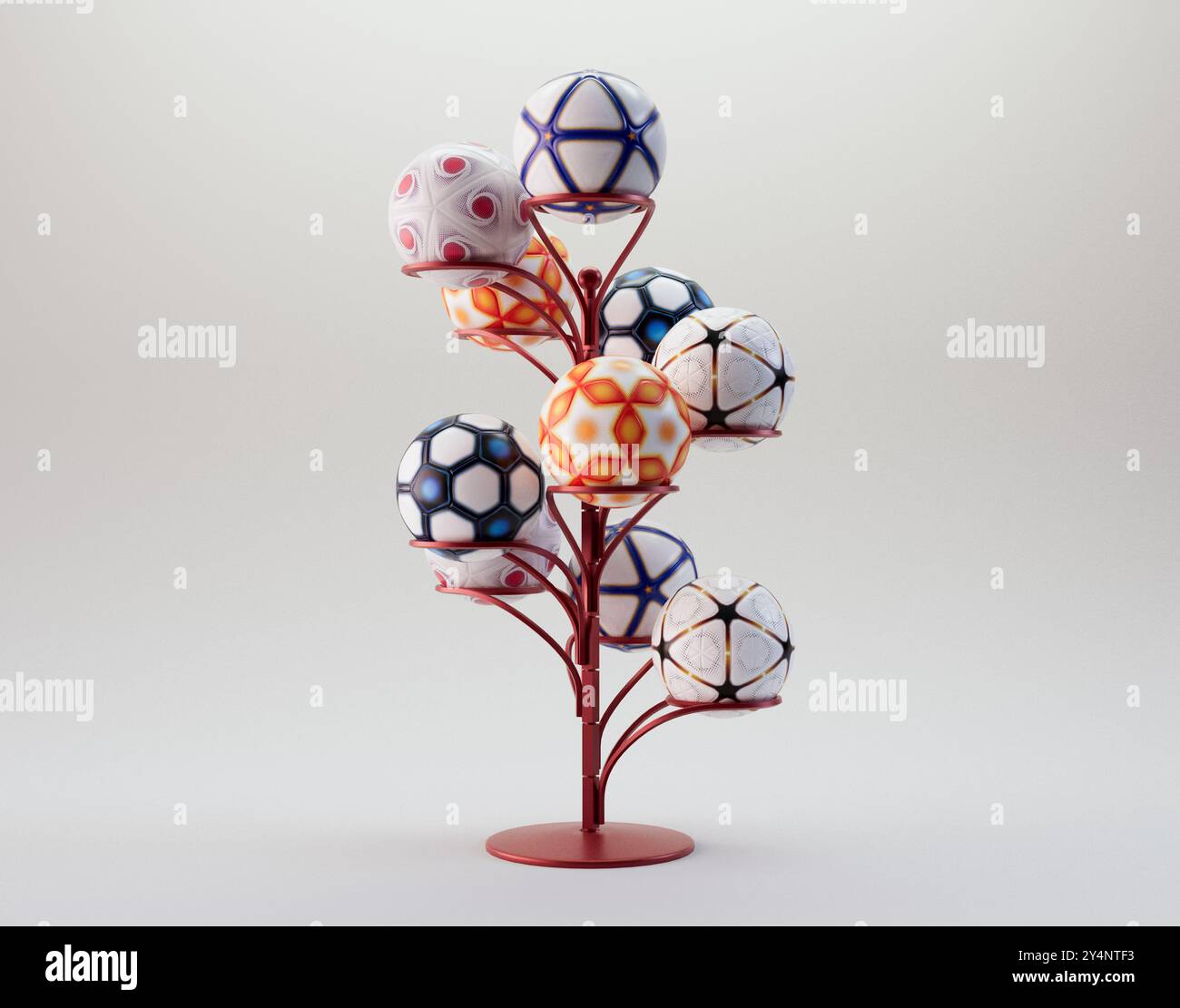 A shop display syand holding a selection of modern generic moulded ...