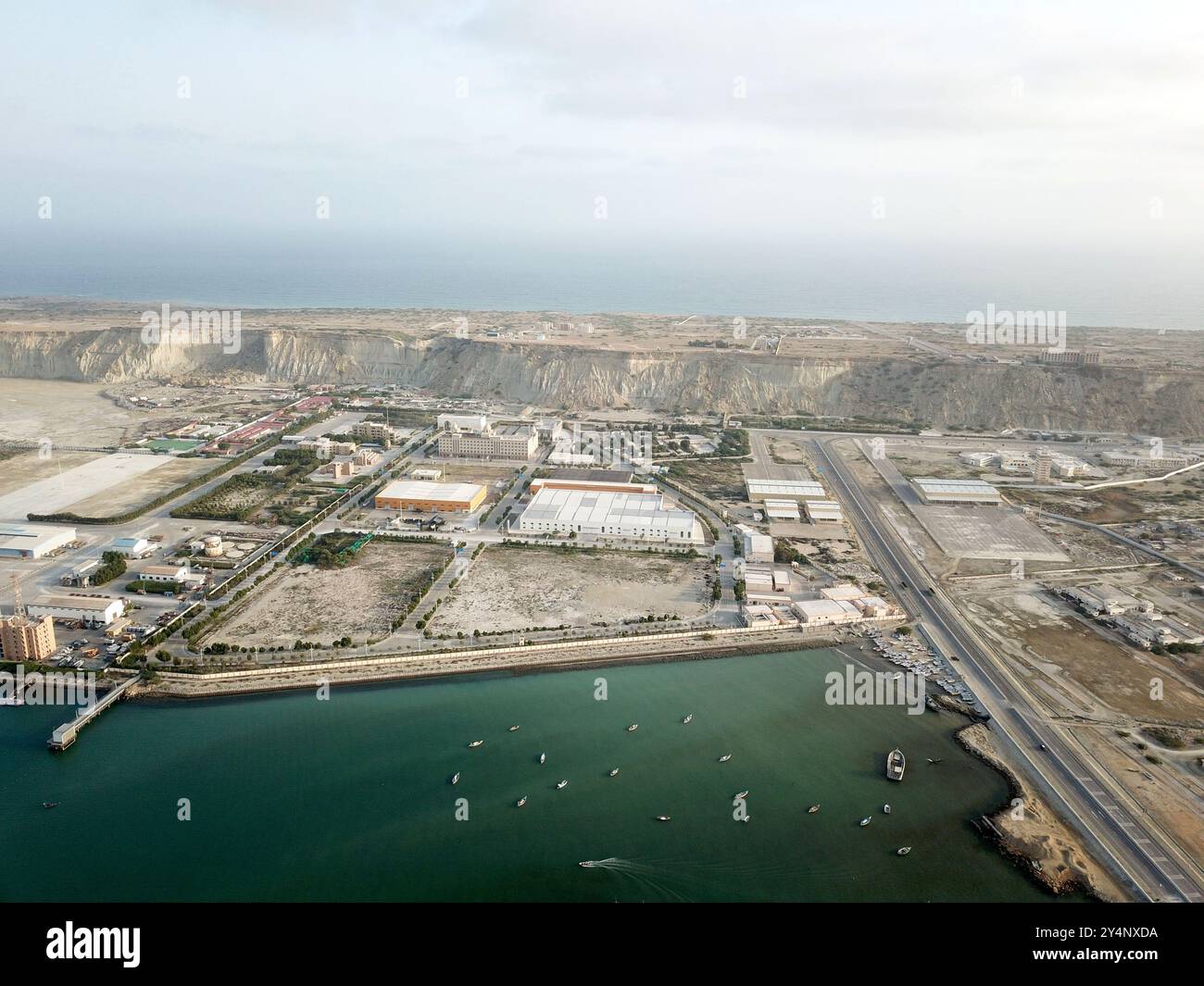 Gwadar. 15th Sep, 2024. An aerial drone photo taken on Sept. 15, 2024 ...