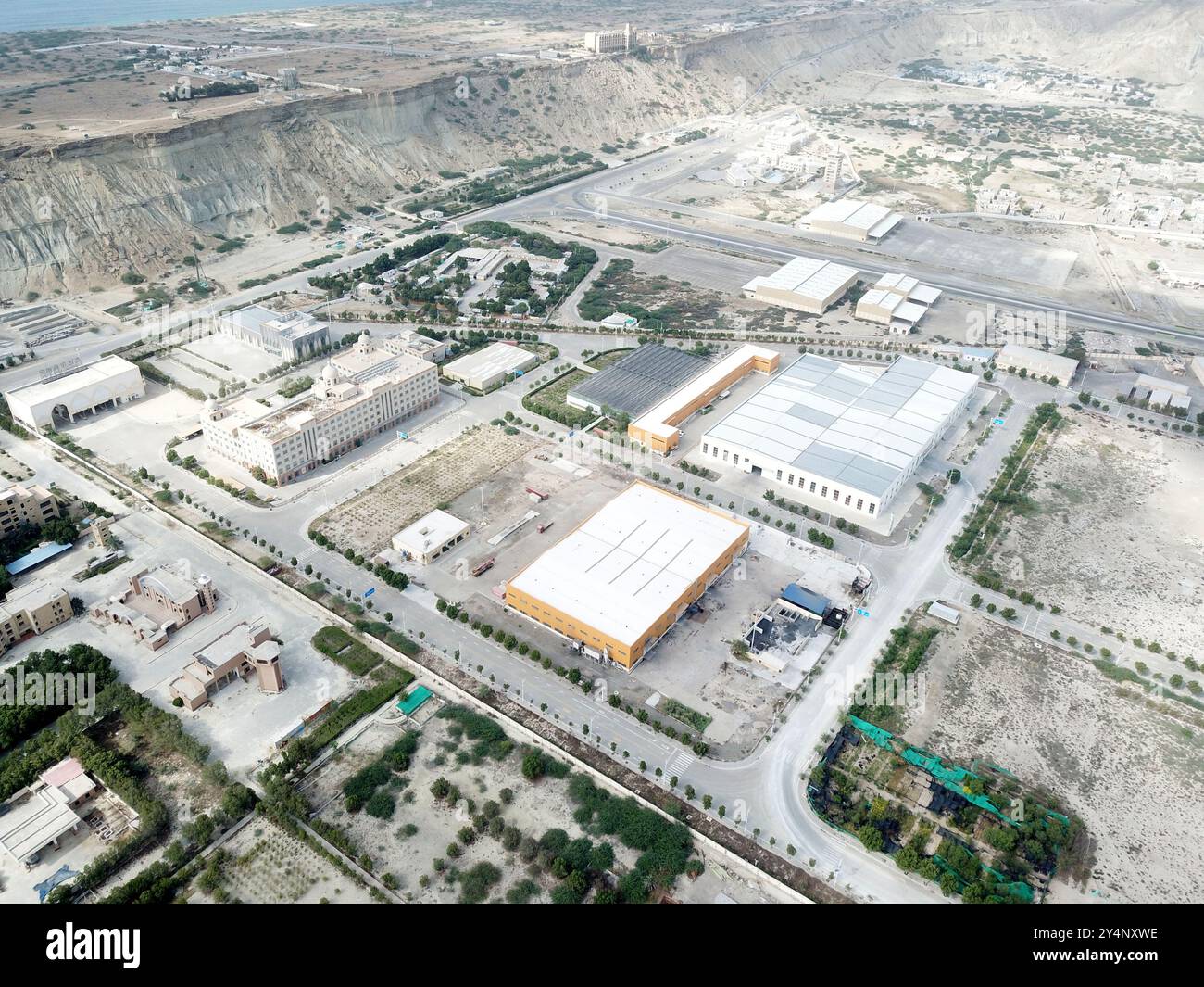 Gwadar. 17th Sep, 2024. An aerial drone photo taken on Sept. 17, 2024 ...