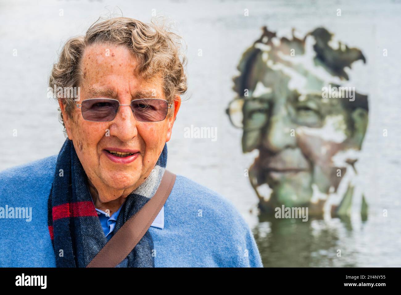 London, UK. 19 Sep 2024. Trevor Lyttleton MBE with his portrait ...