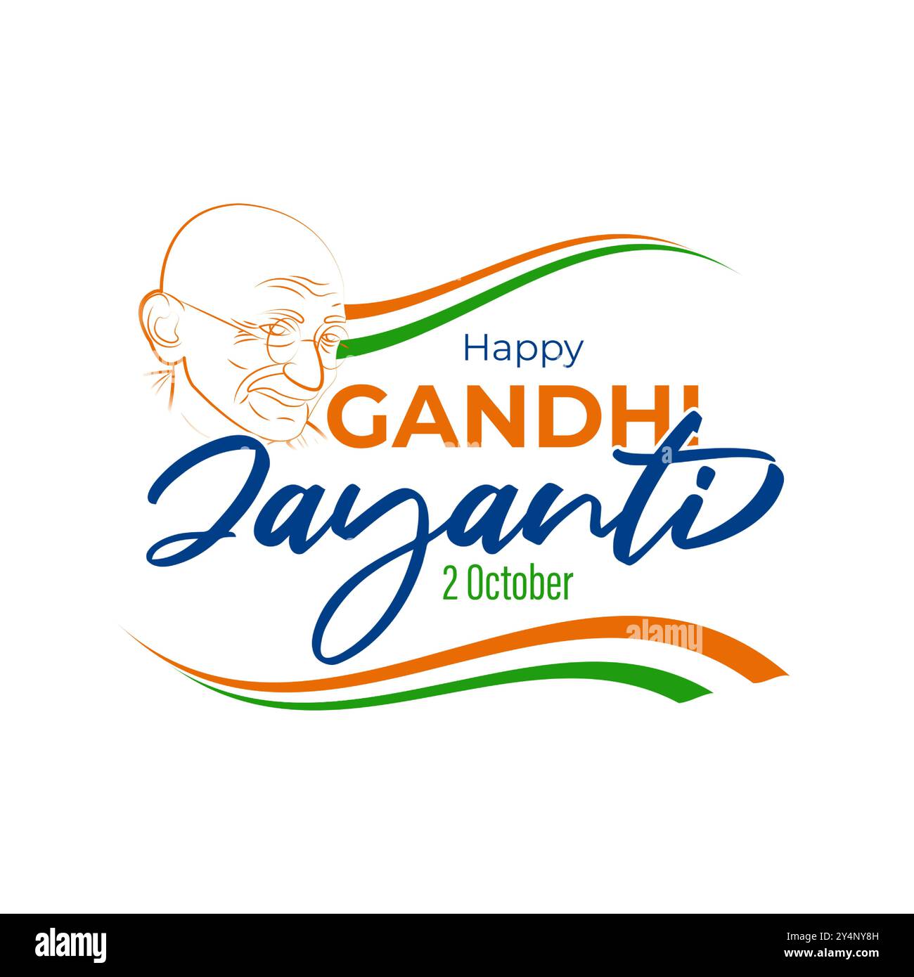 Vector illustration of Happy Gandhi Jayanti social media feed template ...