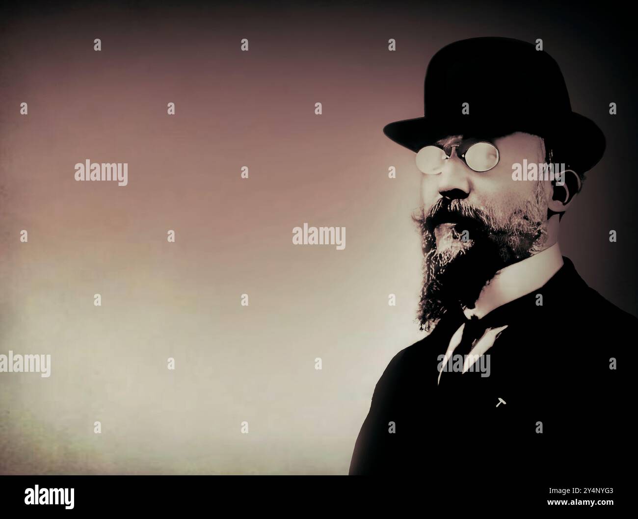 Erik Satie, 1866 – 1925, a French composer and pianist, portrait ...