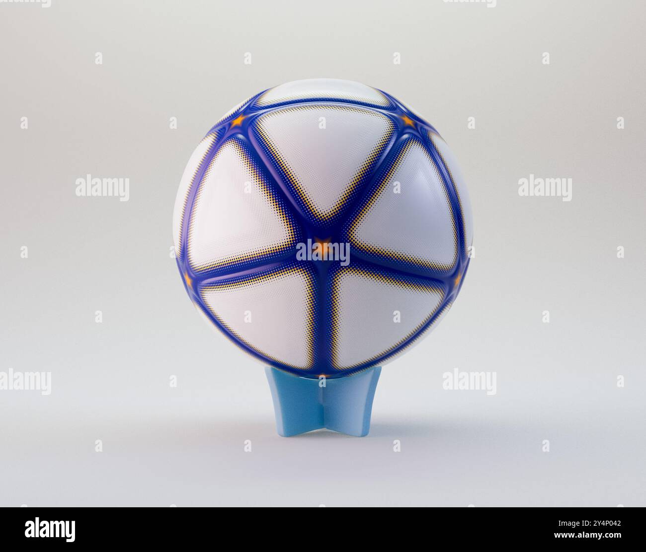 A modern generic moulded soccer football with a color pattern and ...