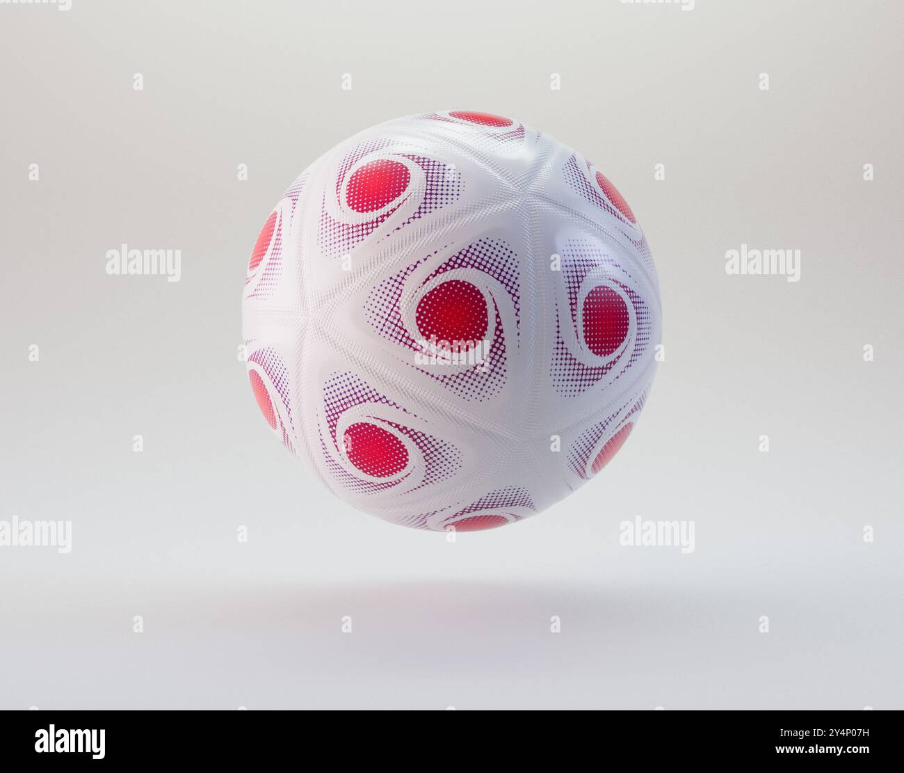 A modern generic moulded soccer football with a color pattern and ...