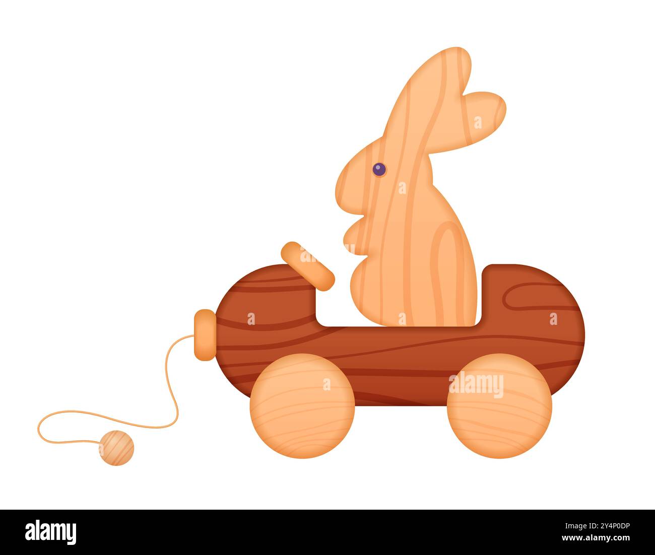 Cute kid girl playing wooden Stock Vector Images - Alamy