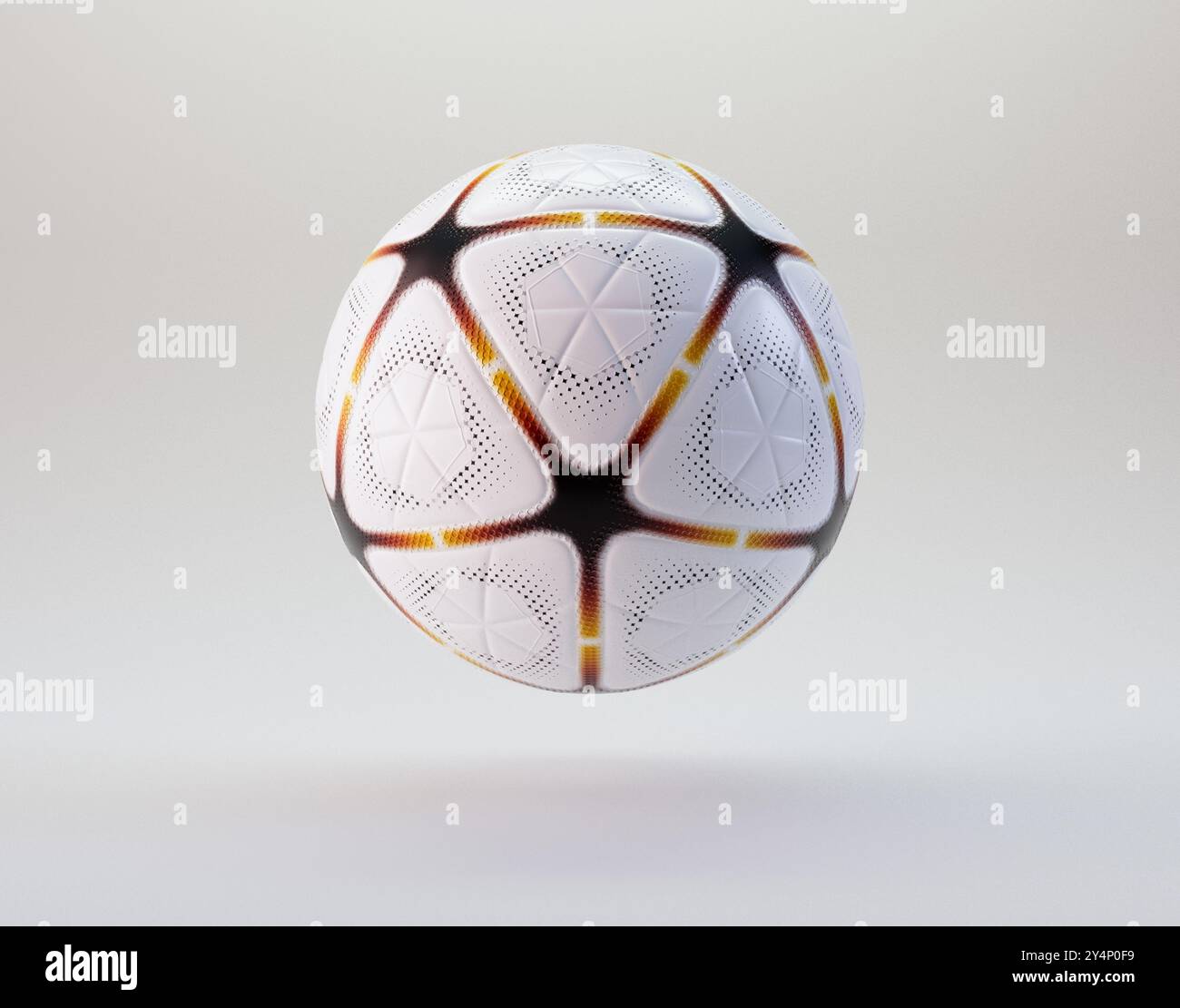A modern generic moulded soccer football with a color pattern and ...
