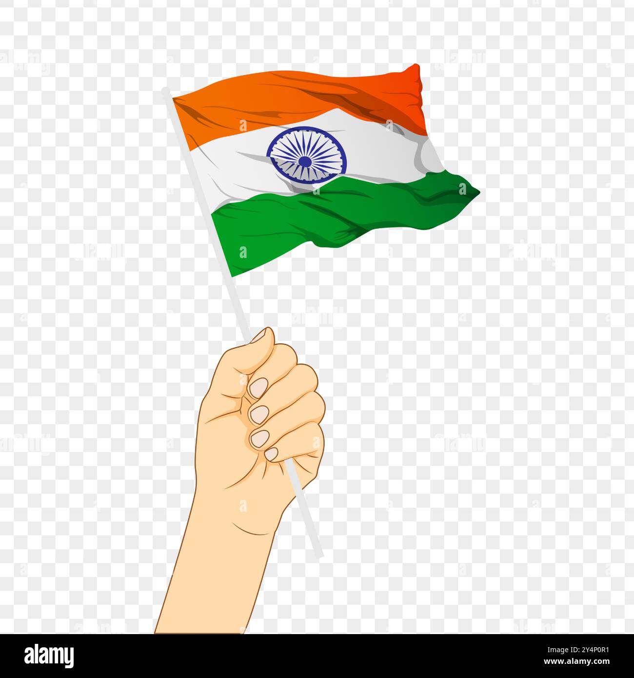 India flag hand on Stock Vector Images - Alamy