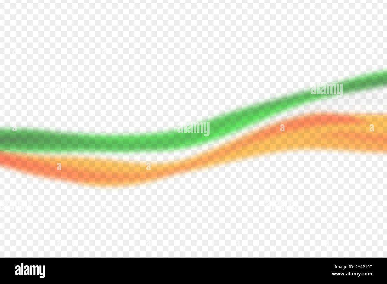 Vector illustration of wavy blur India flag on transparent background ...