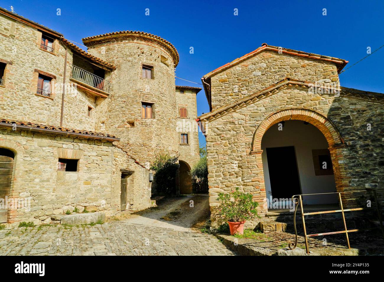 Ancient medieval village of Monterone. Province of Arezzo. Tuscany ...