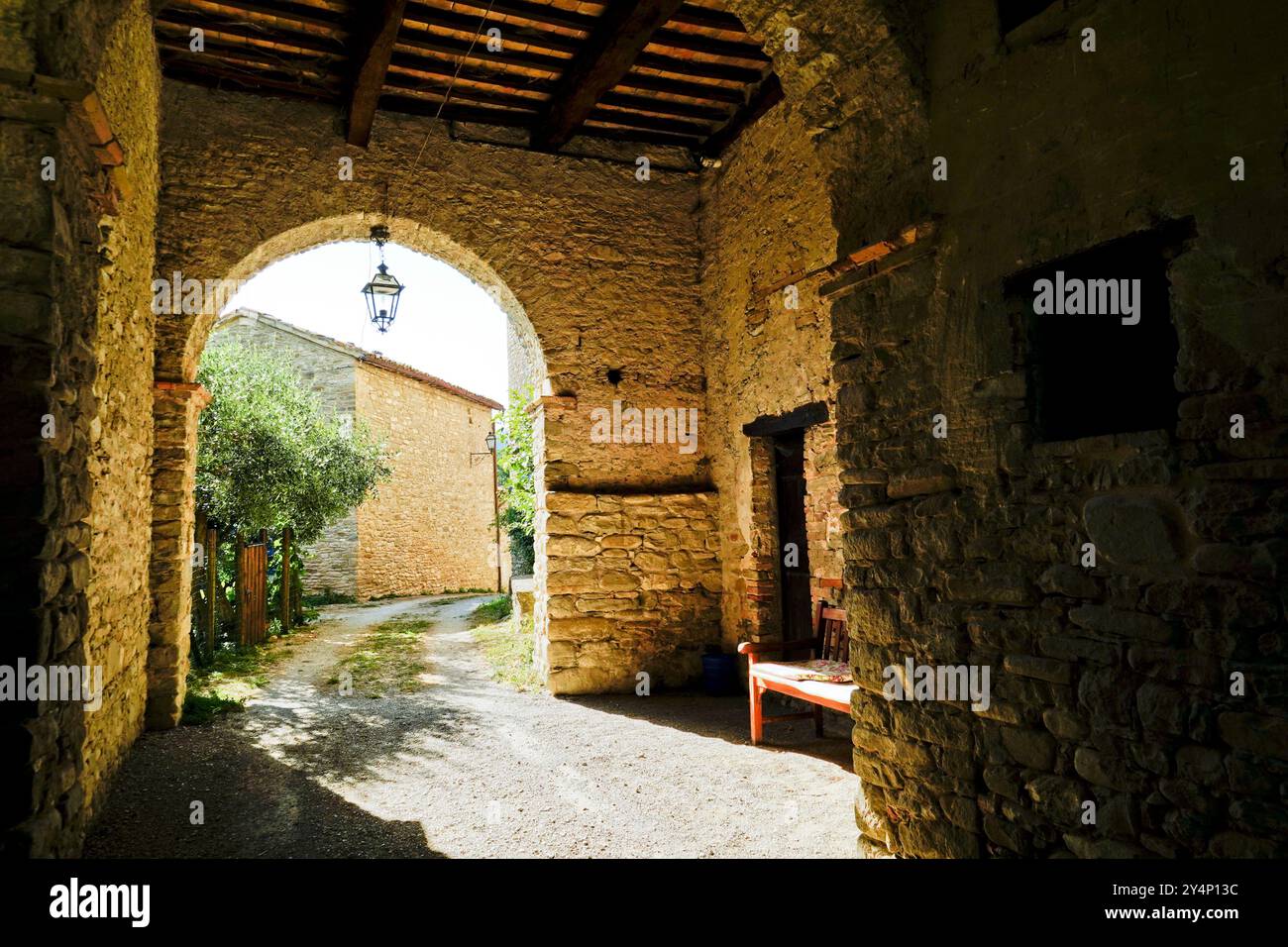 Ancient medieval village of Monterone. Province of Arezzo. Tuscany ...