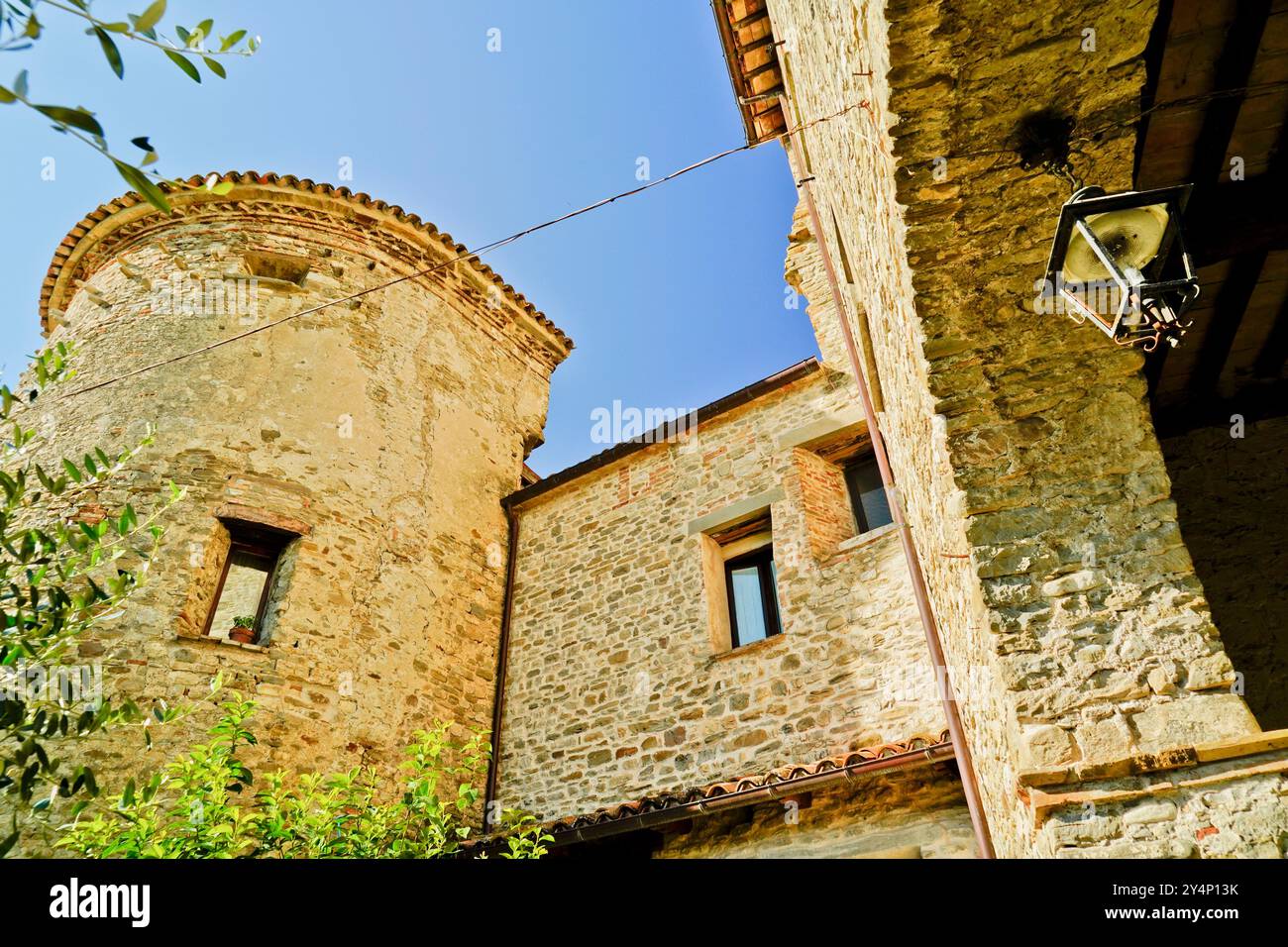 Ancient medieval village of Monterone. Province of Arezzo. Tuscany ...