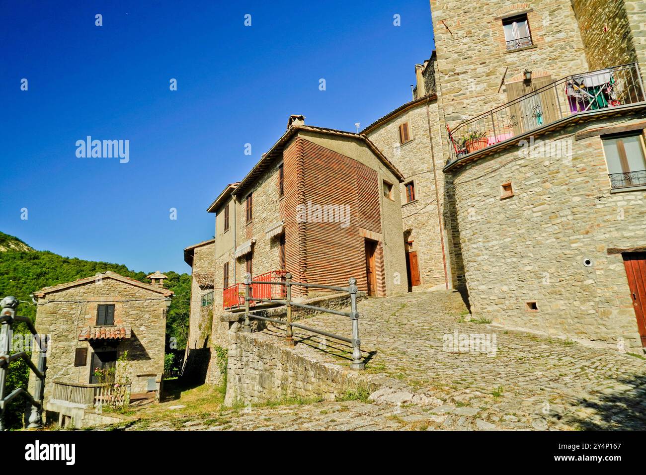 Ancient medieval village of Monterone. Province of Arezzo. Tuscany ...