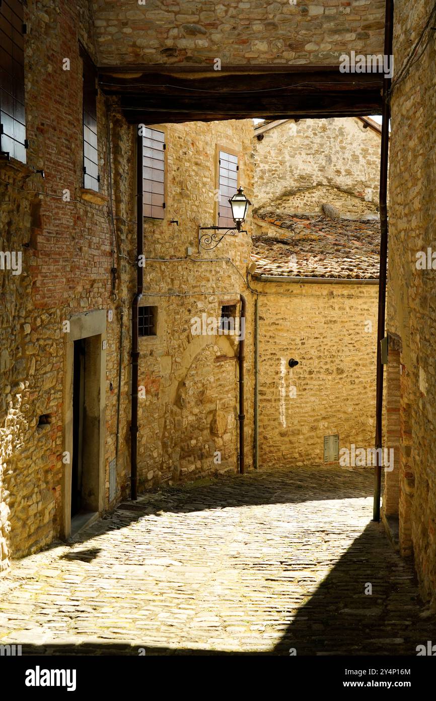 Ancient medieval village of Monterone. Province of Arezzo. Tuscany ...