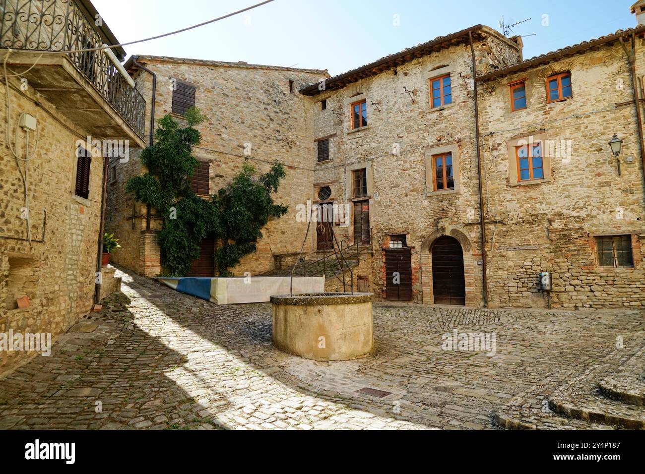 Ancient medieval village of Monterone. Province of Arezzo. Tuscany ...
