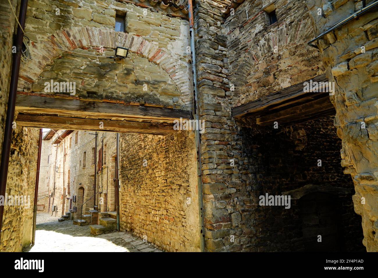 Ancient medieval village of Monterone. Province of Arezzo. Tuscany ...