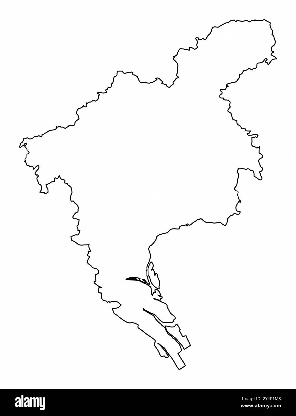 Guangzhou city outline map isolated on white background, China Stock ...