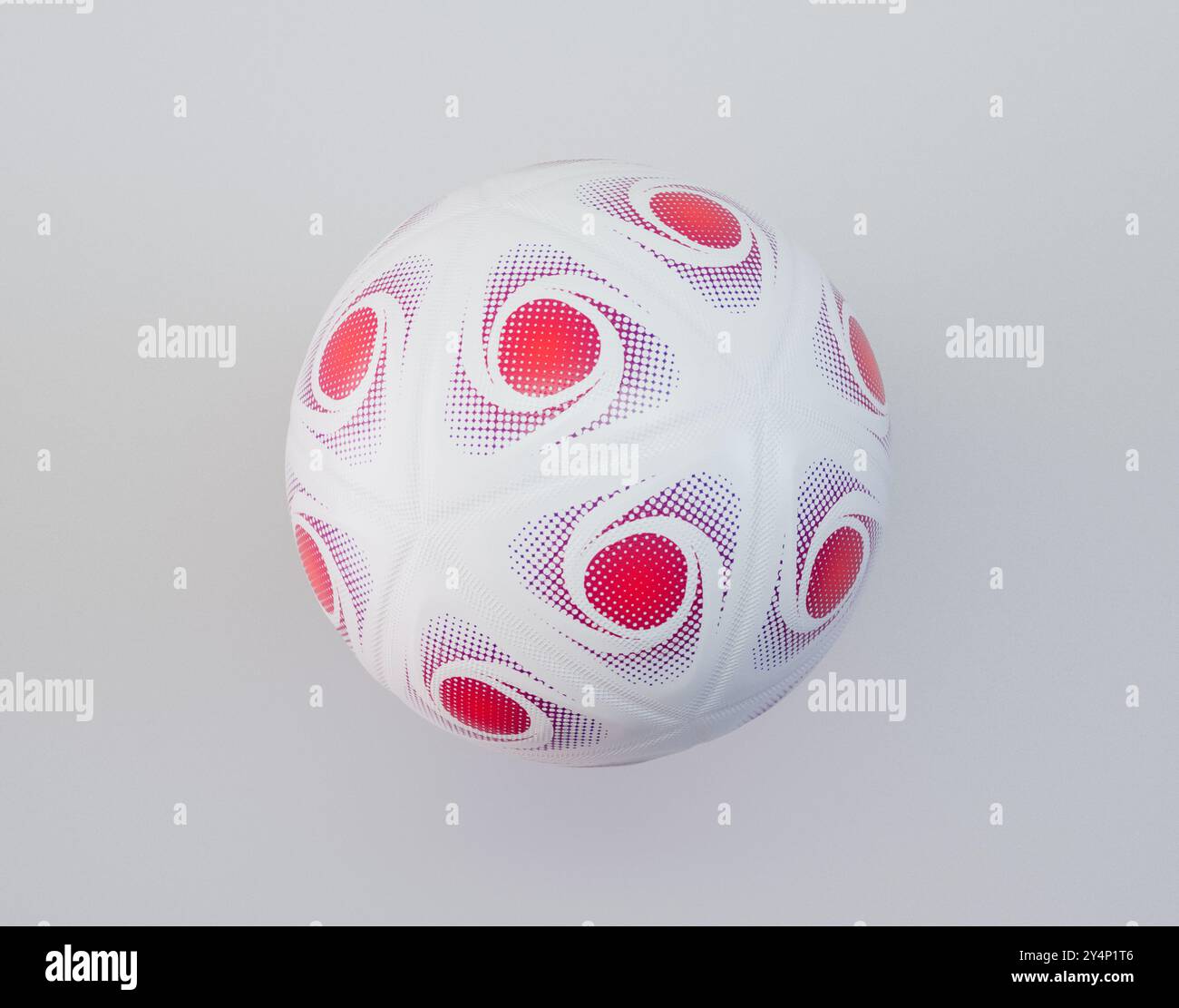 A modern generic moulded soccer football with a color pattern and ...