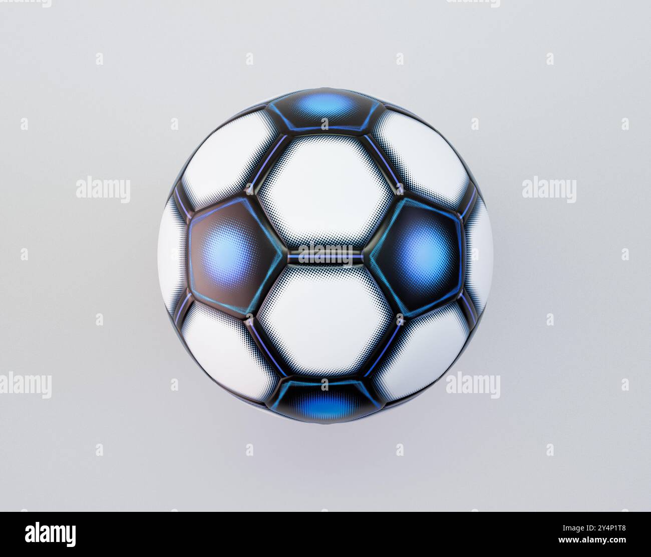 A modern generic moulded soccer football with a color pattern and ...
