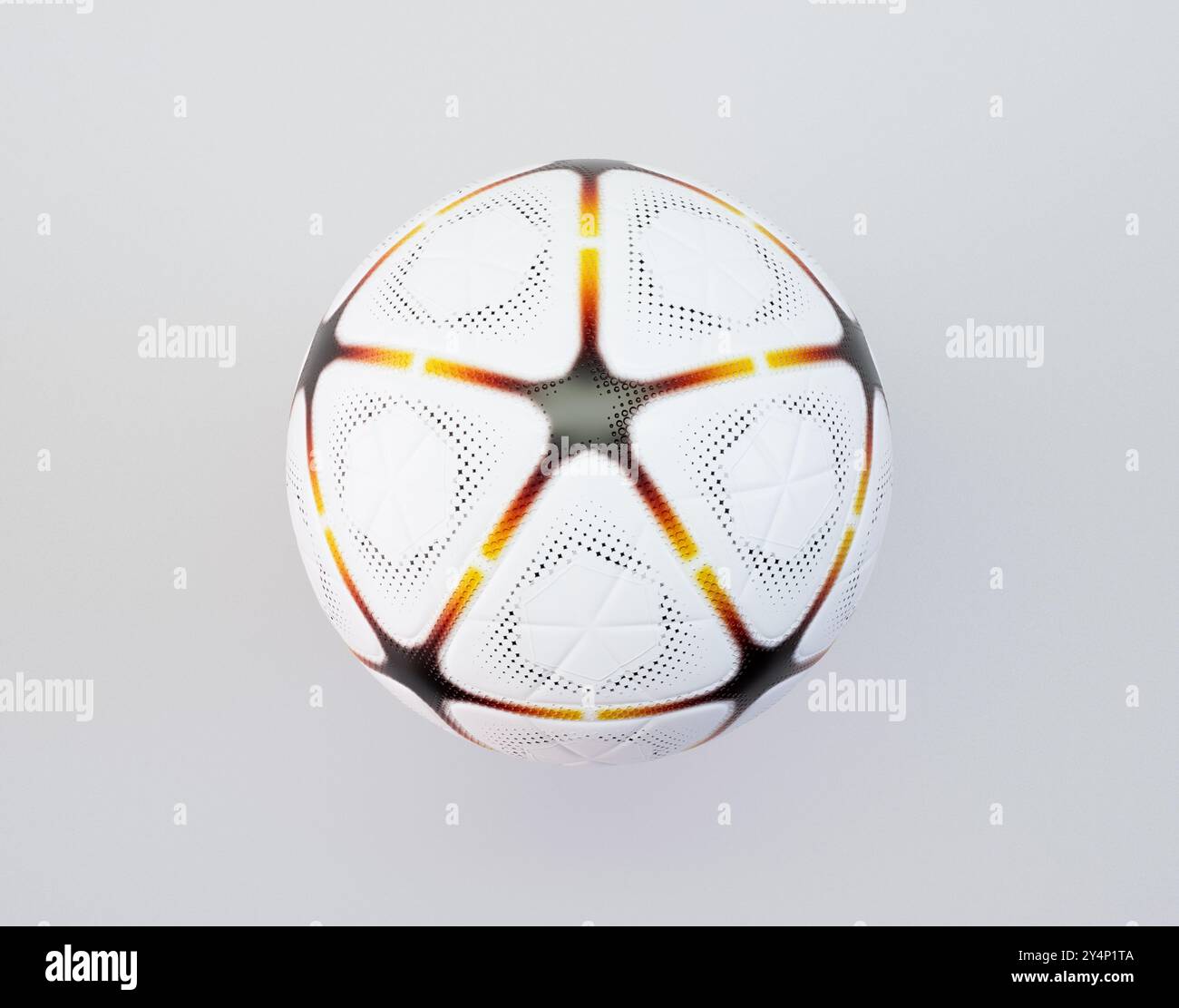 A modern generic moulded soccer football with a color pattern and ...
