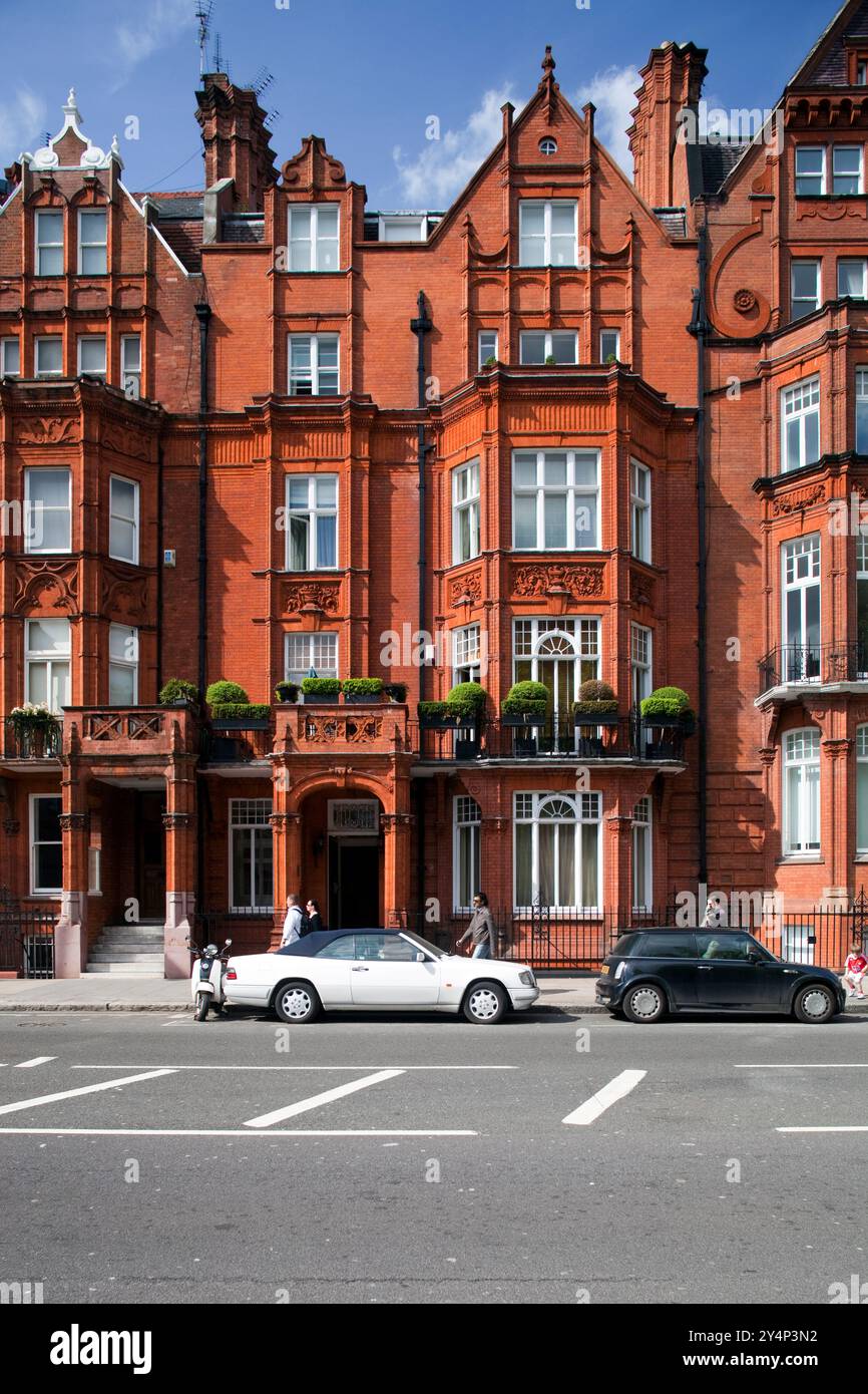 London, UK, May 3 2009, A striking Victorian building showcases red ...