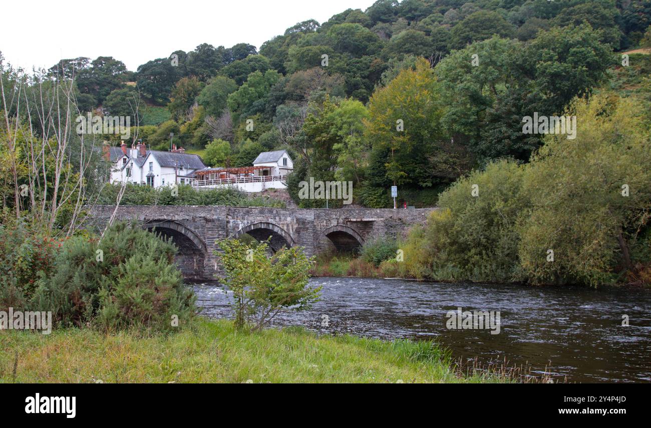 Pont Carrog and River Dee, North Wales Stock Photo - Alamy