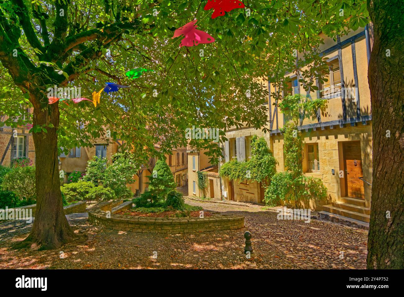 The picturesque old town of Bergerac on the Dordogne River and in the ...