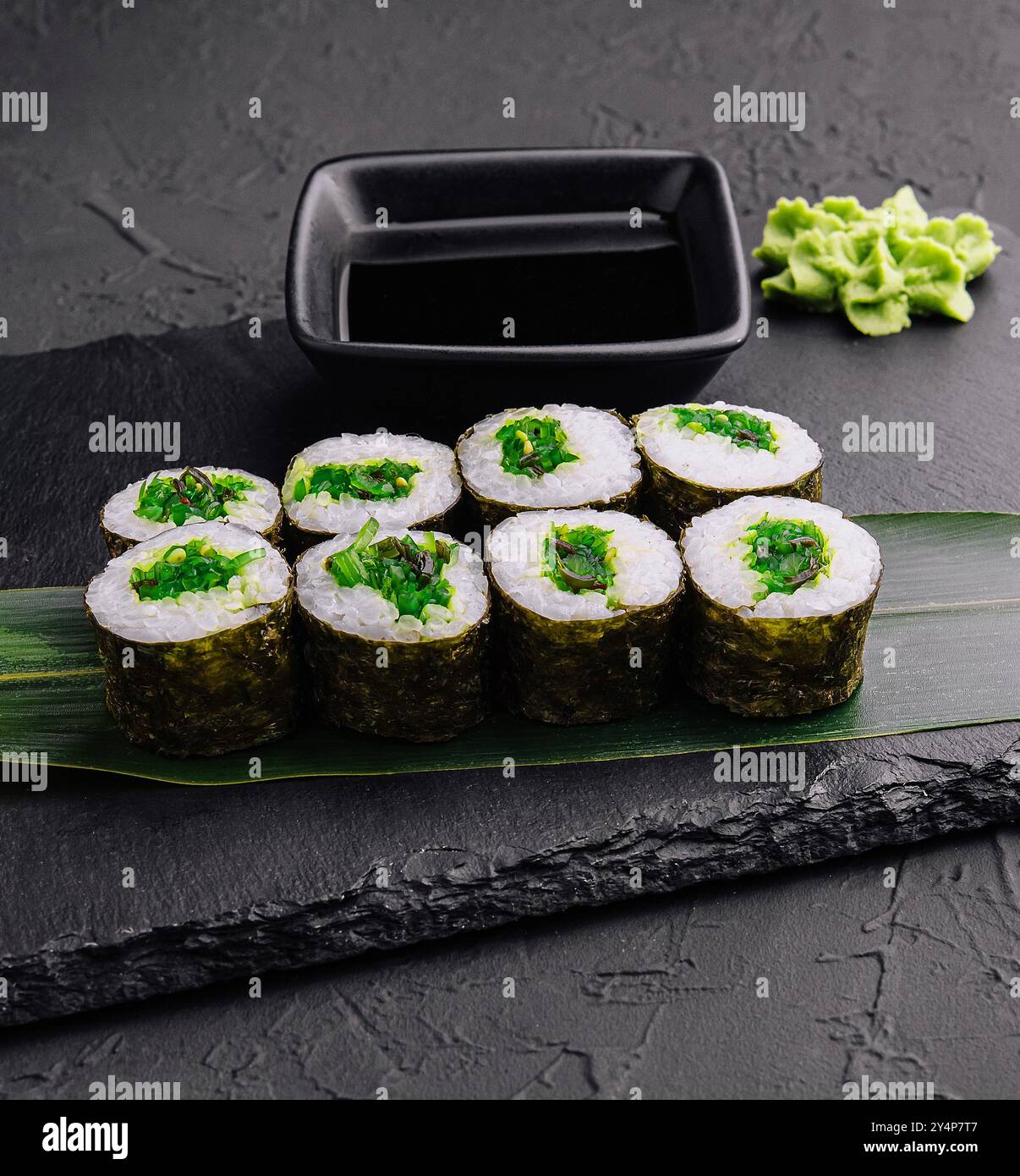 Maki Sushi with Spring Onion inside Stock Photo - Alamy
