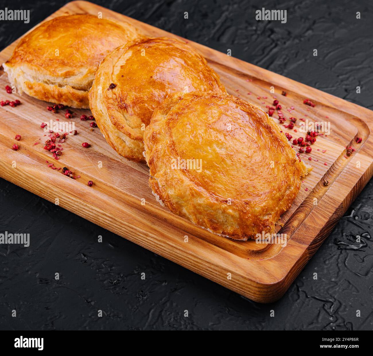 Homemade flaky pasty with mince meat filling Stock Photo - Alamy