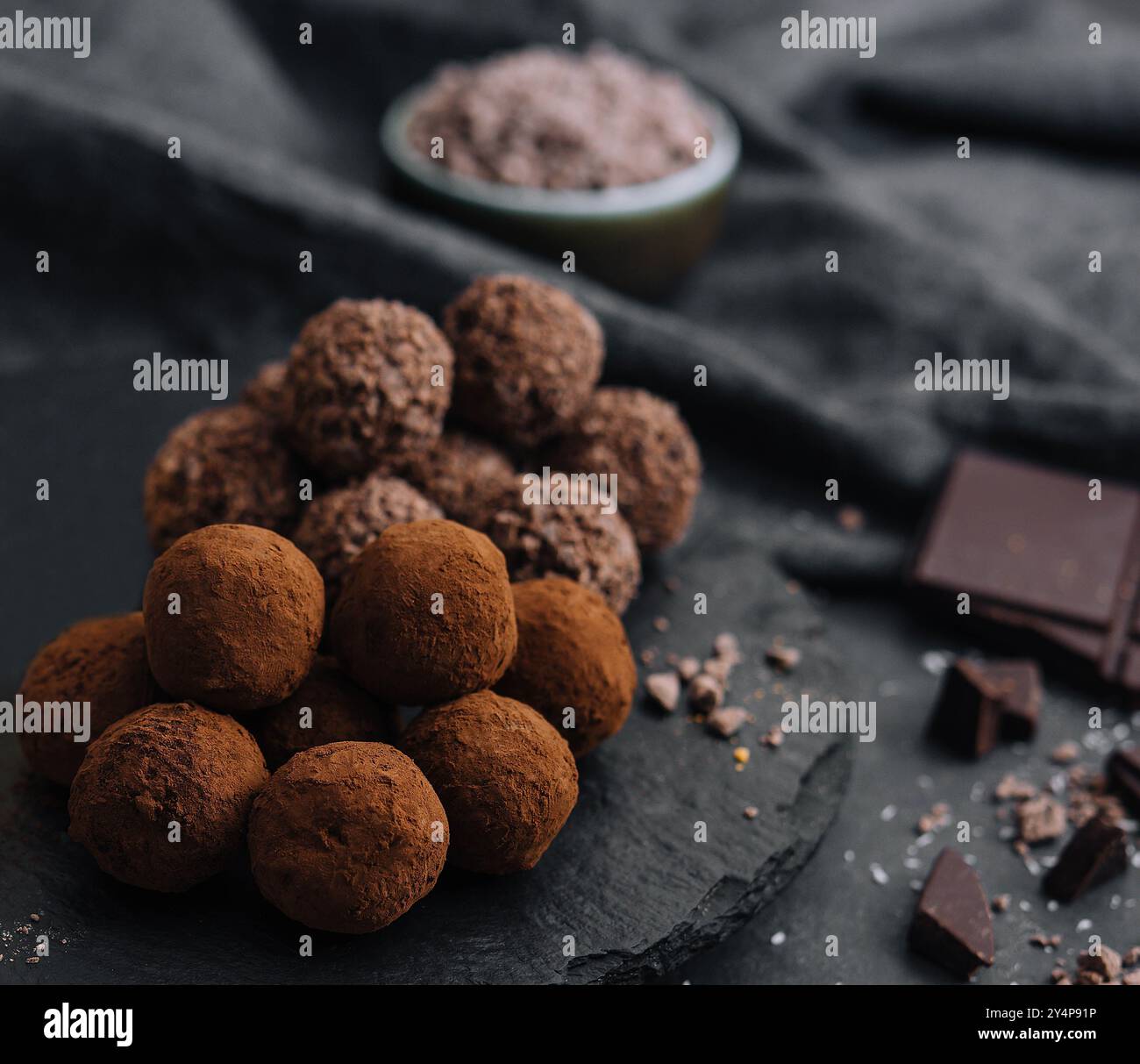 Two luxury chocolate bonbon hi-res stock photography and images - Alamy