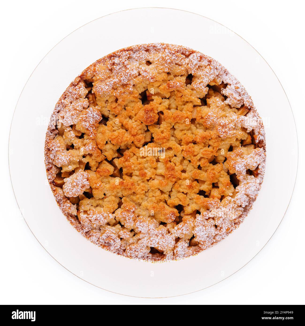 Homemade grated cake tart with lemon curd Stock Photo - Alamy