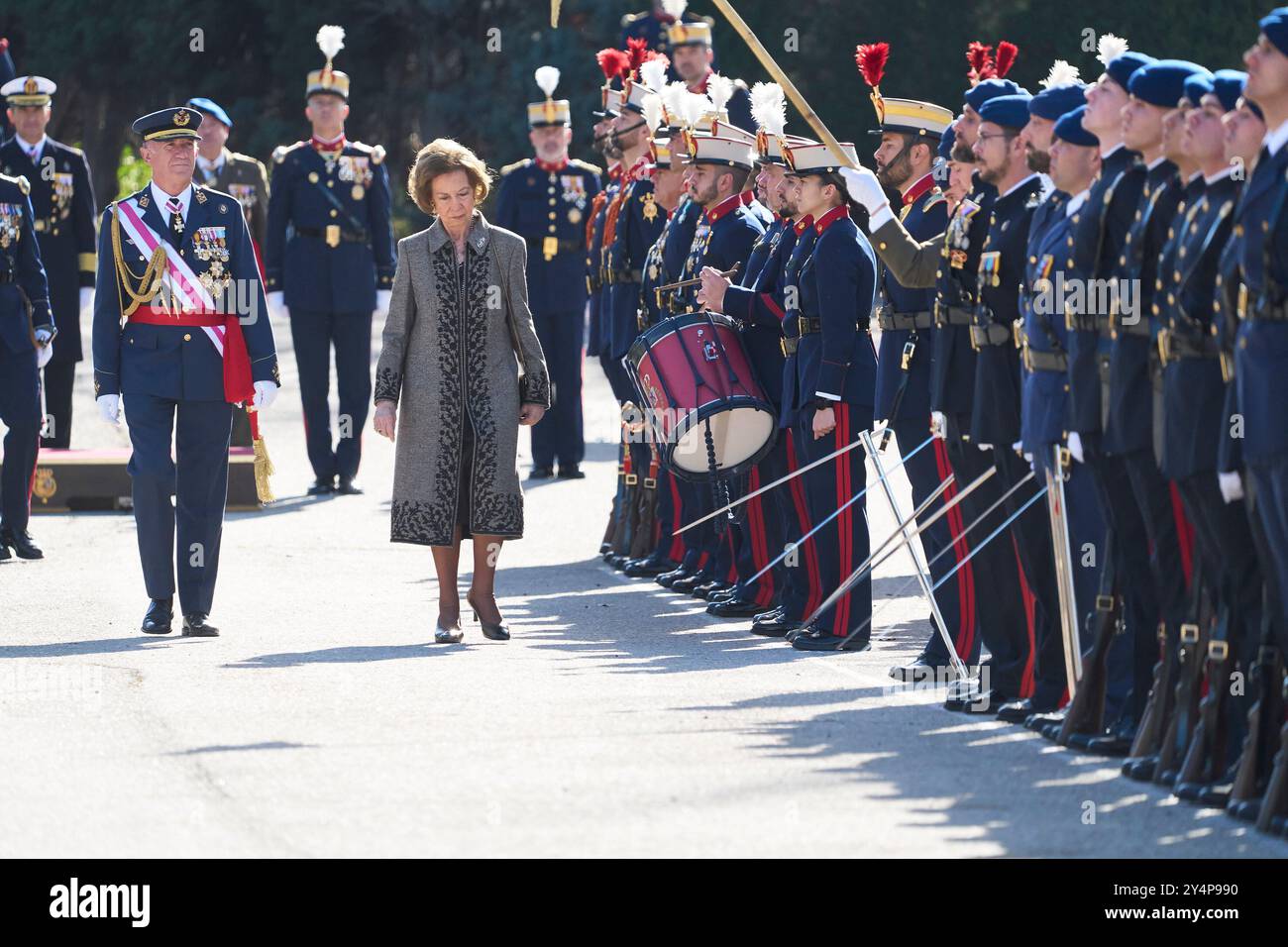 Queen Sofia of Spain attends Act of oath or pledge to the Spanish Flag ...
