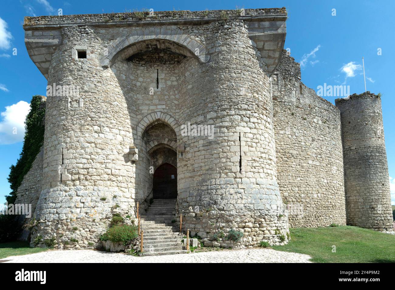 The entrance to a historic fortified castle in Billy, showcases ...