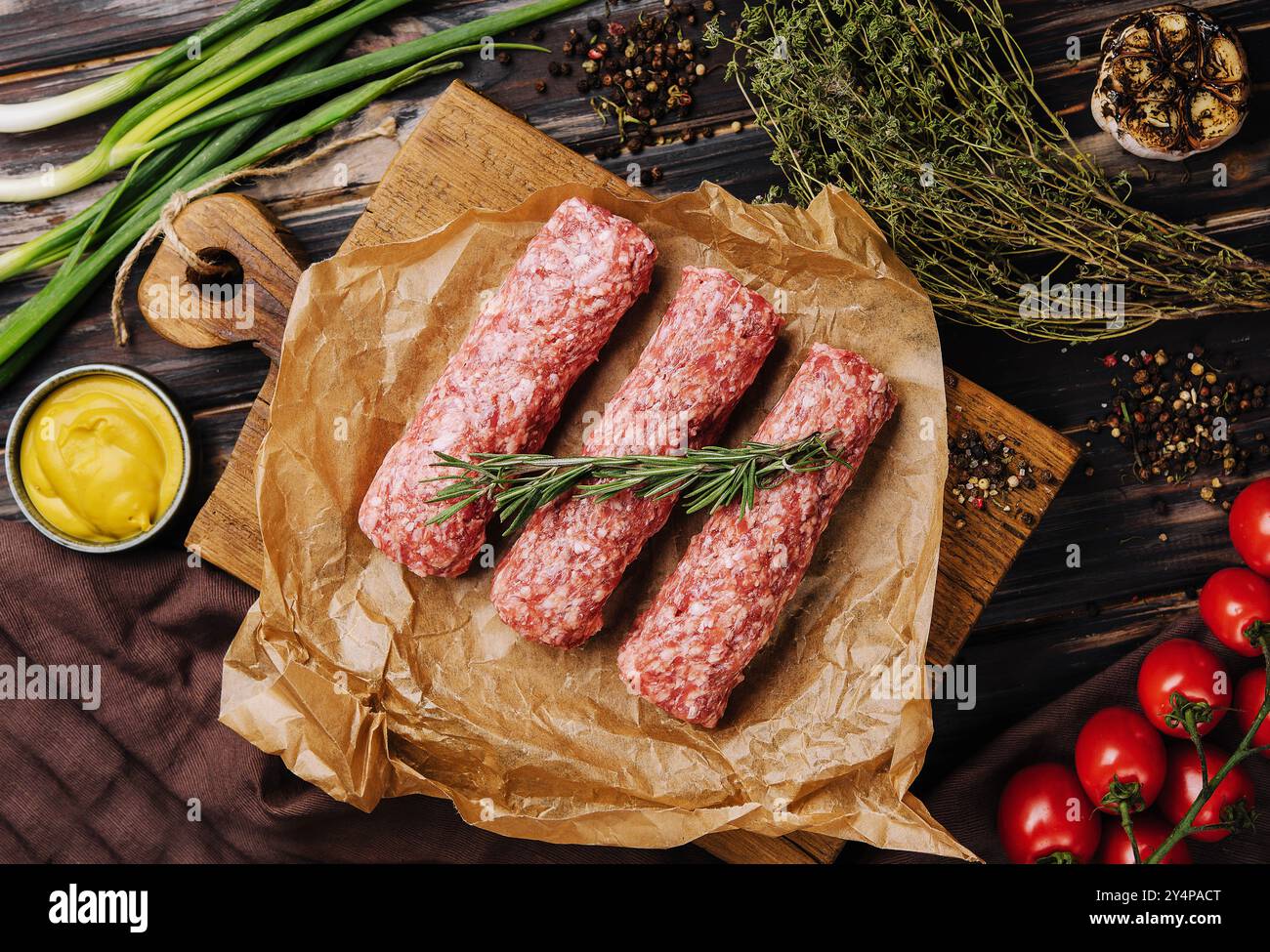 Traditional romanian mititei, pork meat rolls Stock Photo - Alamy
