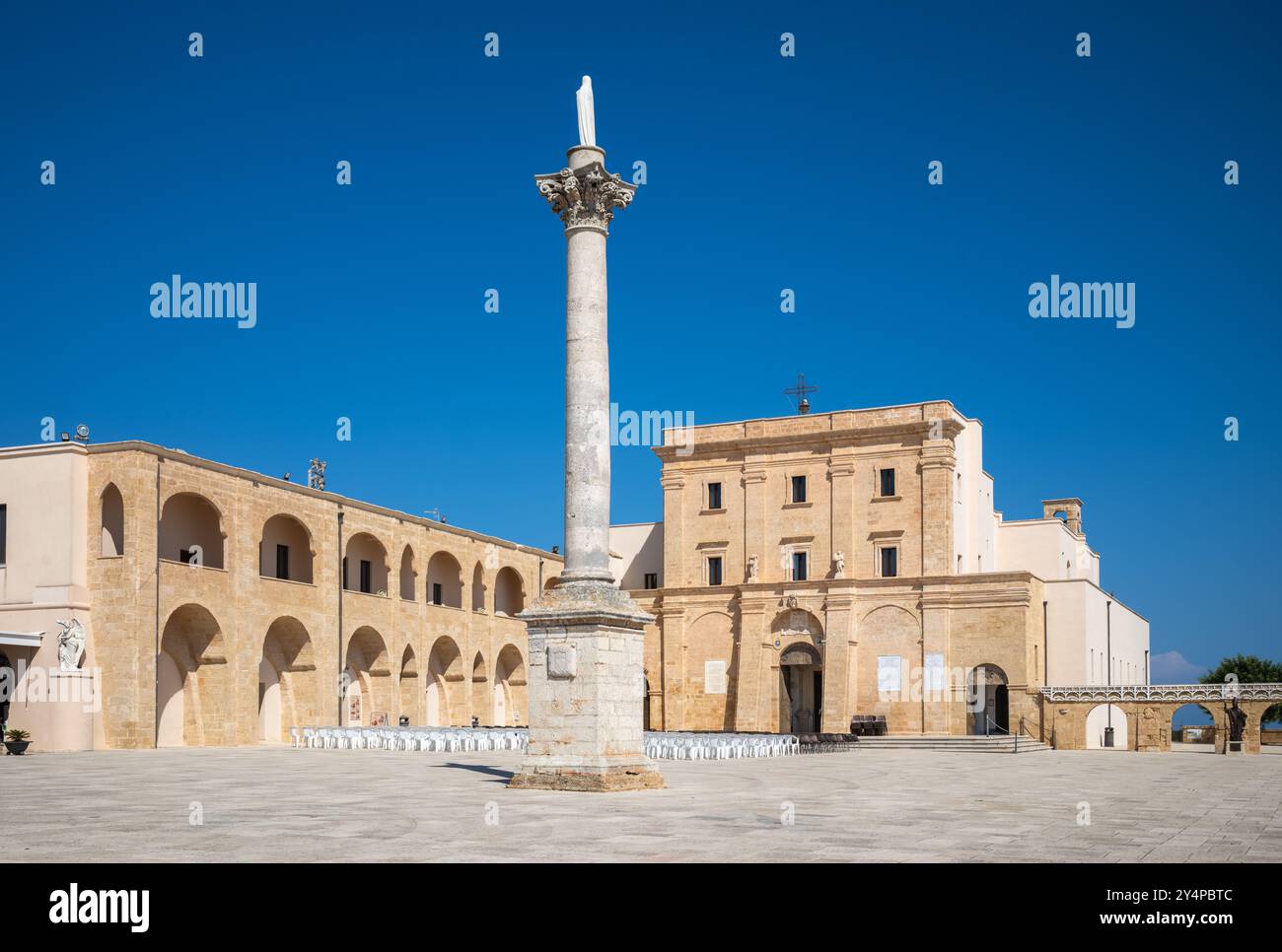 The 1789 Column of St Peter in the courtyard of the Basilica Santa ...